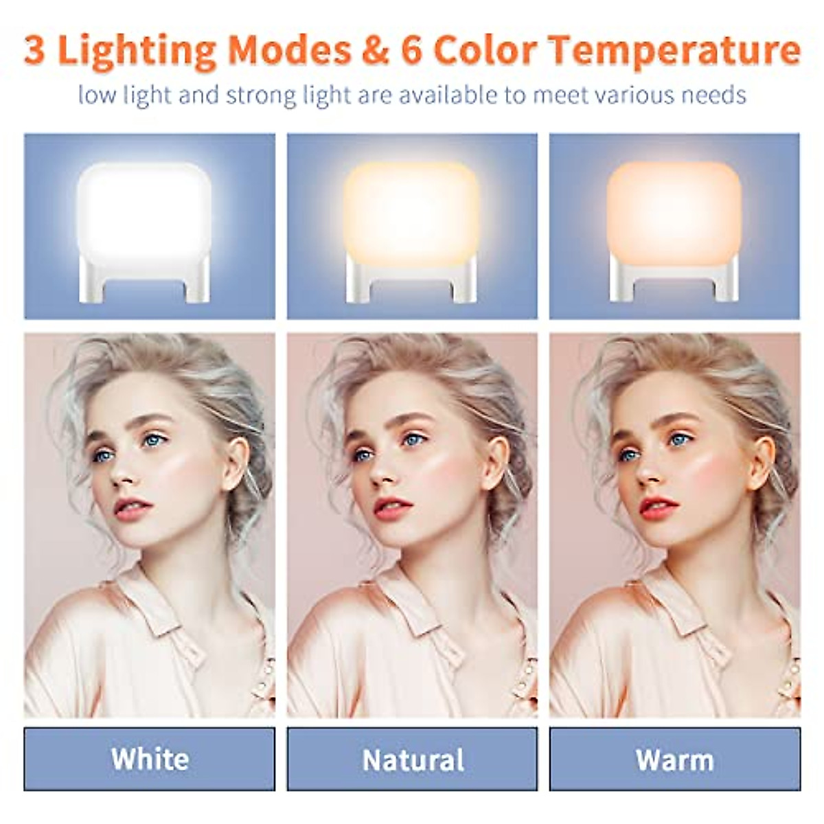 Selfie Stick with Fill Light, Tupwoon Extendable [42 Inch] Selfie Stick with Detachable Remote, Portable Phone Tripod Stand, Compatible with iPhone 14/13/12/11, Samsung Google Smartphones