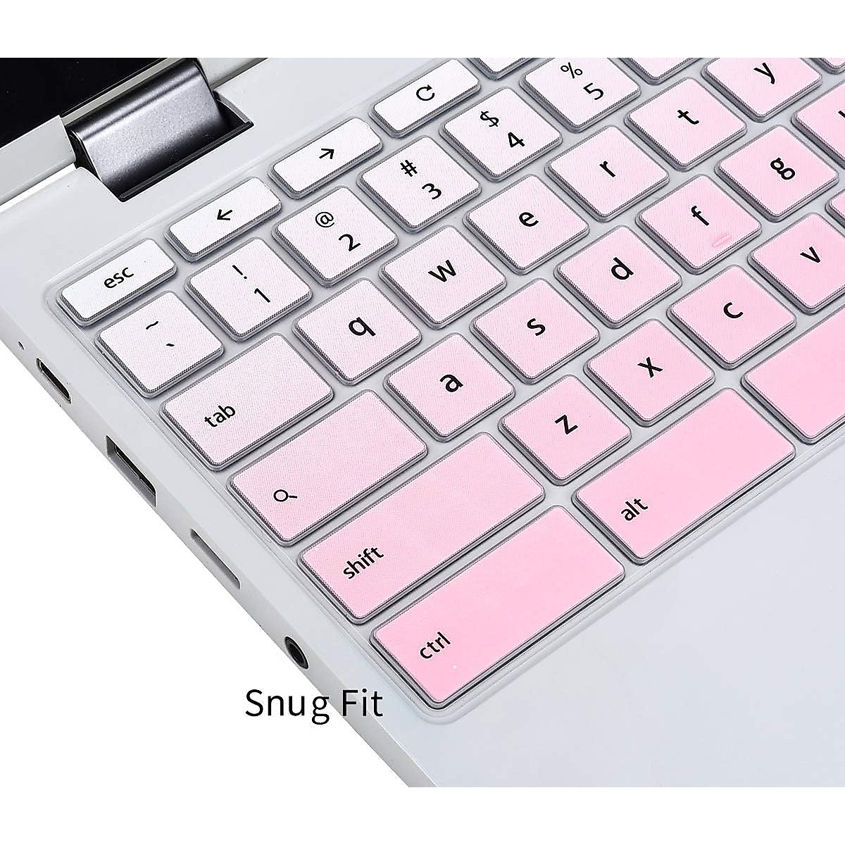 Keyboard Cover Skin for Lenovo Chromebook Flex 3 11"/IdeaPad 3 Chromebook 11.6 / Spin X360 Chromebook/Chromebook Flex 5 5i 13 / Chromebook C330 C340 100e 300e 500e 11.6, Ombre Pink