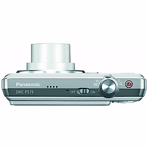 Panasonic Lumix DMC-FS15 12MP Digital Camera with 5x MEGA Optical Image Stabilized Zoom and 2.7 inch LCD (Silver)