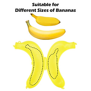 DIBALIYI 3 Pack Banana Case, Banana Saver BFA-Free, Banana Container Outdoor Travel, Plastic Banana Protector Box, Banana Case for Lunch Box, Storage Covers for Fruits freshness