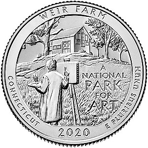2020 S BU Weir Farm Connecticut National Park NP Quarter Choice Uncirculated US Mint