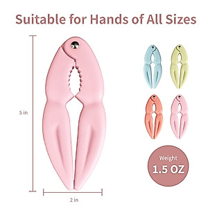 ADORAMBLING 4Pcs Crab Crackers and Tools Multicolored Crab Leg Crackers Tool Efficient Lobster Crackers Portable Seafood Crackers and Tools Crab Legs Utensils Crab Claw Crackers Crab Tools for Eating
