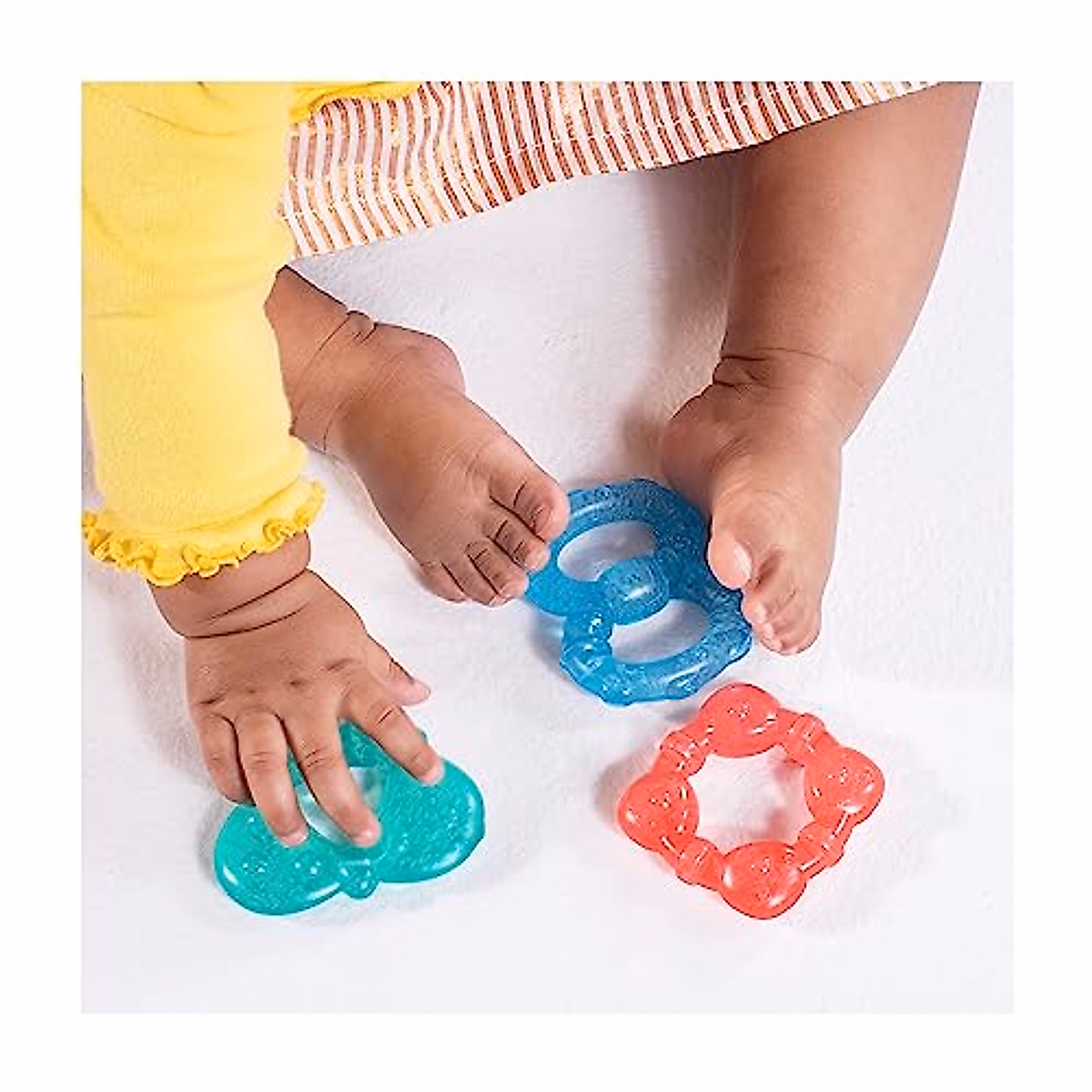 Bright Starts Gel-Filled 3 Pack - BPA Free - Chillable Teething Toy, Ages 3 months +