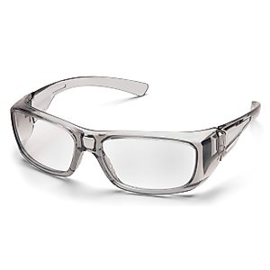 PYRAMEX SG7910D15 Pyramex Emerge Clear Safety Reader Glasses, Scratch-Resistant,Gray Frame
