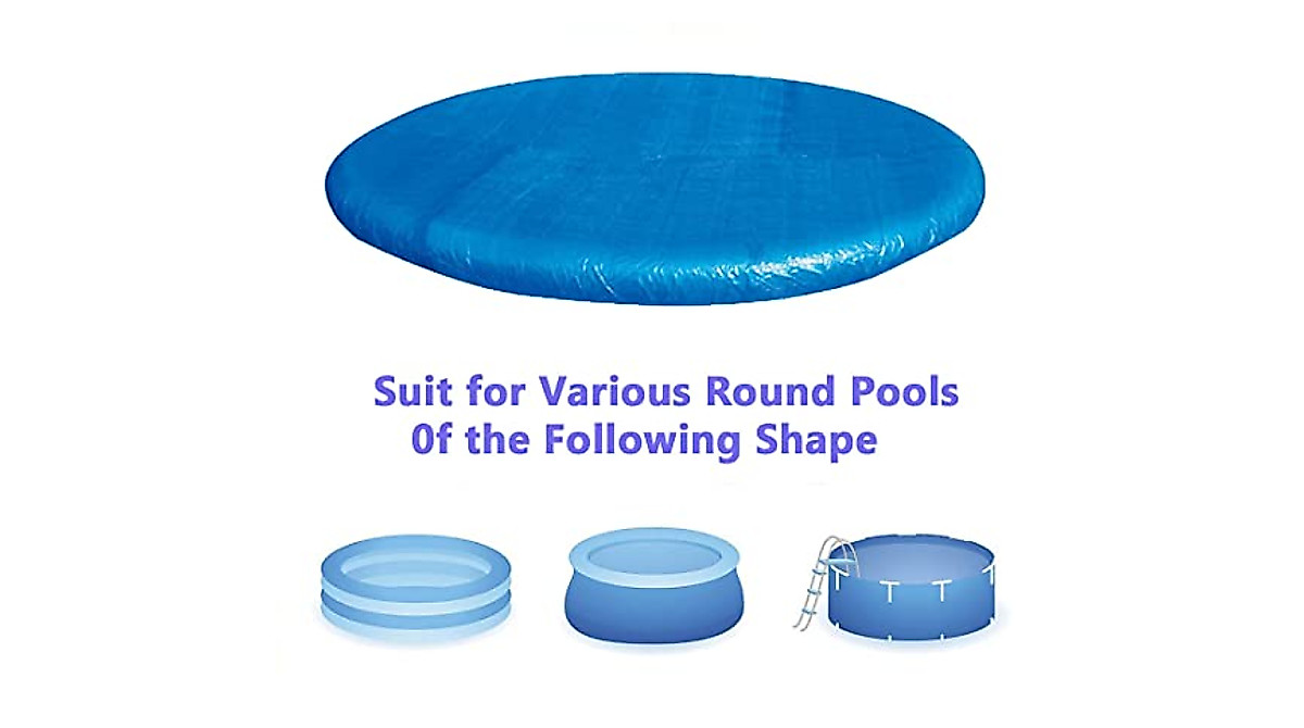 Round Pool Cover, Solar Covers for Above Ground Pools, Dust Pool Cover ...