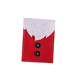 ERINGOGO 72 Pcs Christmas Tableware Bag Santa Cutlery Silverware Holder Christmas Tableware Holder Christmas Tableware Storage Bag Fork Bags Covers Clothing Cutlery Bag