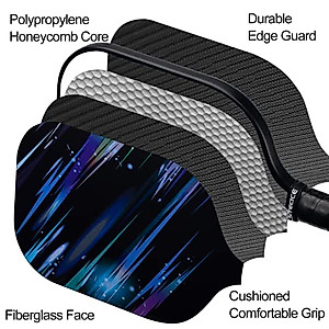 LSTECICE Pickleball Paddles Set of 4, Professional 13mm Pickleball Rackets, Lightweight Pickleball Set, Pickleball Equipment with 4 Pickleball Racquets, 4 Balls and Portable Carry Bag