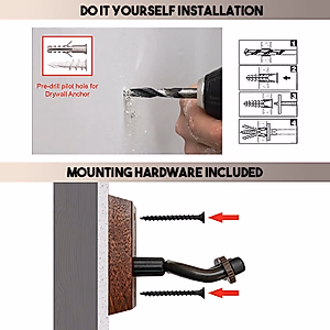 Mainstream Source® Guitar Hanger Cradle and Wall Mount – Guitar Hanger Wall Mount with Padded Cradle and Large Wooden Base, Great for Electric, Bass, or Acoustic Guitars (Rosewood, Pack of 1)
