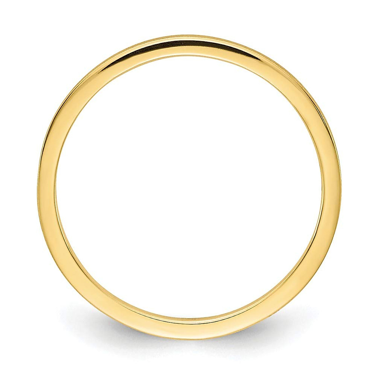 Solid 14k Yellow Gold 1.2mm Flat Stackable Brushed Matte Finish Band Thin Wedding Anniversary Ring Size 8