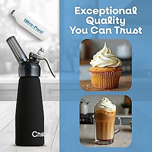 Ultra-Purewhip N2O Cream Chargers - 8g Premium Stainless Steel Whipped Cream Charger Cartridges for Major Whip Cream Makers - Pure & Flavor Neutral N2O Chargers with Long Shelf Life - 240 Pack