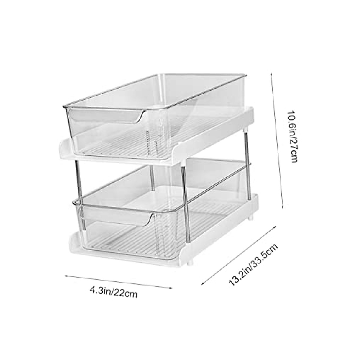 Cabilock Sliding Rack Makeup Organizer Box Storage Dresser Desk Vanity Storage Drawers Organizer Under Sink Organizer Bathroom Organizer Cosmetics Display Shelf Kitchen Rack Bathroom Tray