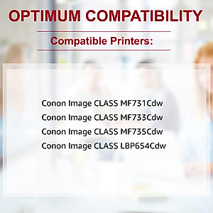 Tounker 046 046H Standard Yield Toner Cartridge Replacement for Canon 046 046H Toner Cartridge ImageClass MF733Cdw, MF731Cdw, MF735Cdw, LBP654Cdw Printer Ink, 4 Pack (Black, Cyan, Magenta, Yellow)