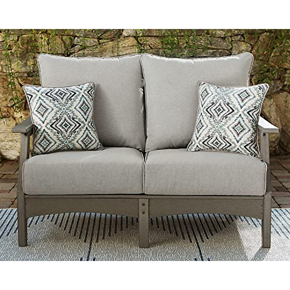 Signature Design by Ashley Visola Loveseat, Gray
