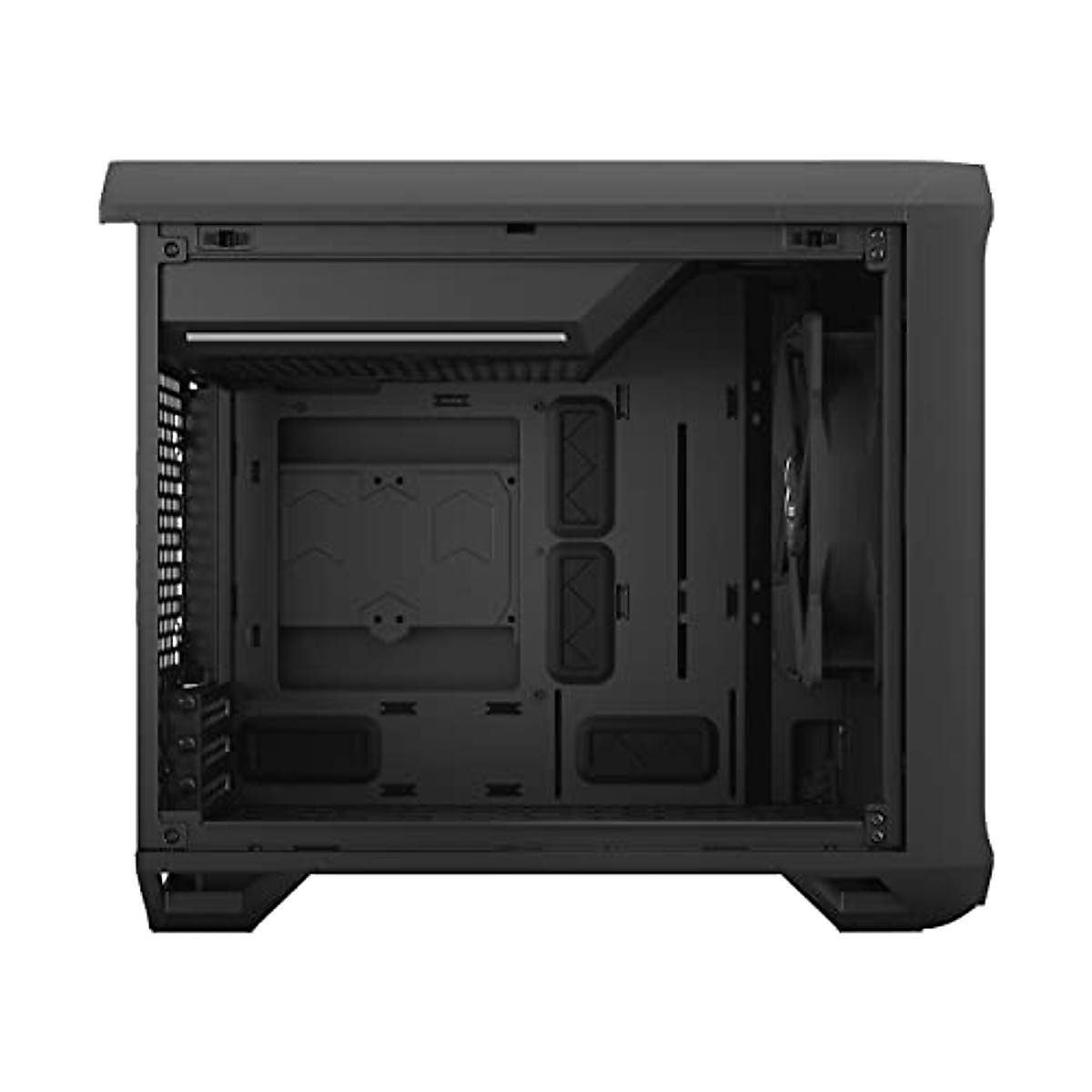 Fractal Design Torrent Nano Black - Solid Side Panel - Open Grille for Maximum air Intake - 180mm PWM Fan Included - Type C - mITX Airflow Mini Tower PC Gaming Case