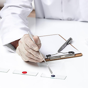 2PCS Stainless Steel Lab Laboratory Mini Double-Ended Spatula Micro Square/Round End Spatula, 6.2"