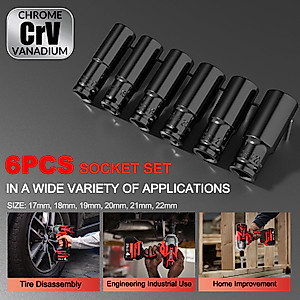 Cordless 1/2 Impact Wrench Brushless, 21v Power Impact Gun with 3 Variable Speeds, Max Torque 450Ft-lbs (600N.m), 4.0Ah Battery and Charger, 6Pcs Impact Sockets, Electric Impact Wrench for Car Home