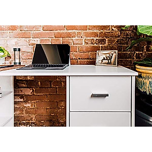 OneSpace Monroe 3 Shelve Computer Desk, White