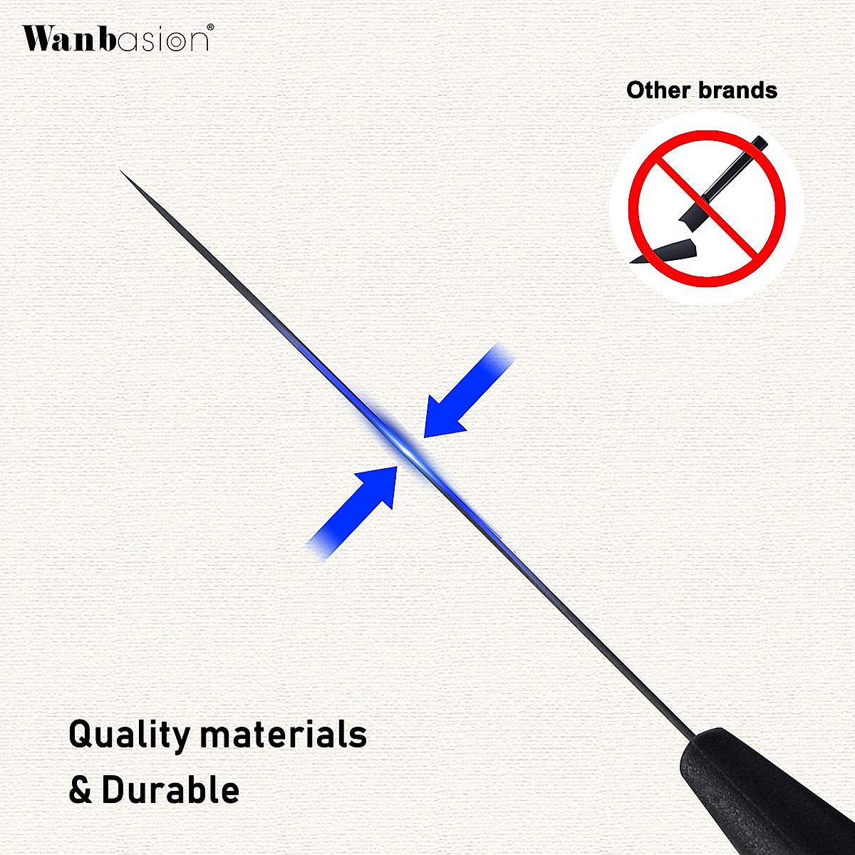 Wanbasion 8-Piece Steak Knife Set Dishwasher Safe, Steak Knife Set Stainless Steel, Kitchen Steak Knife Set Sharp - Scratch Resistant & Rust Proof