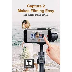 3-Axis Gimbal Stabilizer for iPhone 14 13 12 Pro Max XS X XR Samsung s21 s20 Android Smartphone, Handheld Gimble with Focus Wheel, Phone Stabilizer for Video Recording Vlog - FUNSNAP Capture 2s Combo