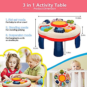 Serdios Baby Activity Table,Touch and Explore Table,Learn and Musical Table,for Baby Toy 3 to 18 Months