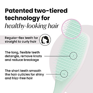 Tangle Teezer Ultimate Detangler Hairbrush for Wet & Dry Hair, Eliminates Knots & Reduces Breakage for All Hair Types, Baby Pink & Mint
