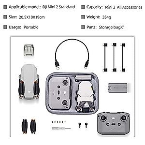 YueLi Mavic Mini Carrying Case for DJI Mavic Mini Drone Accessories, Grey, Portable,backpack,compatible,travel