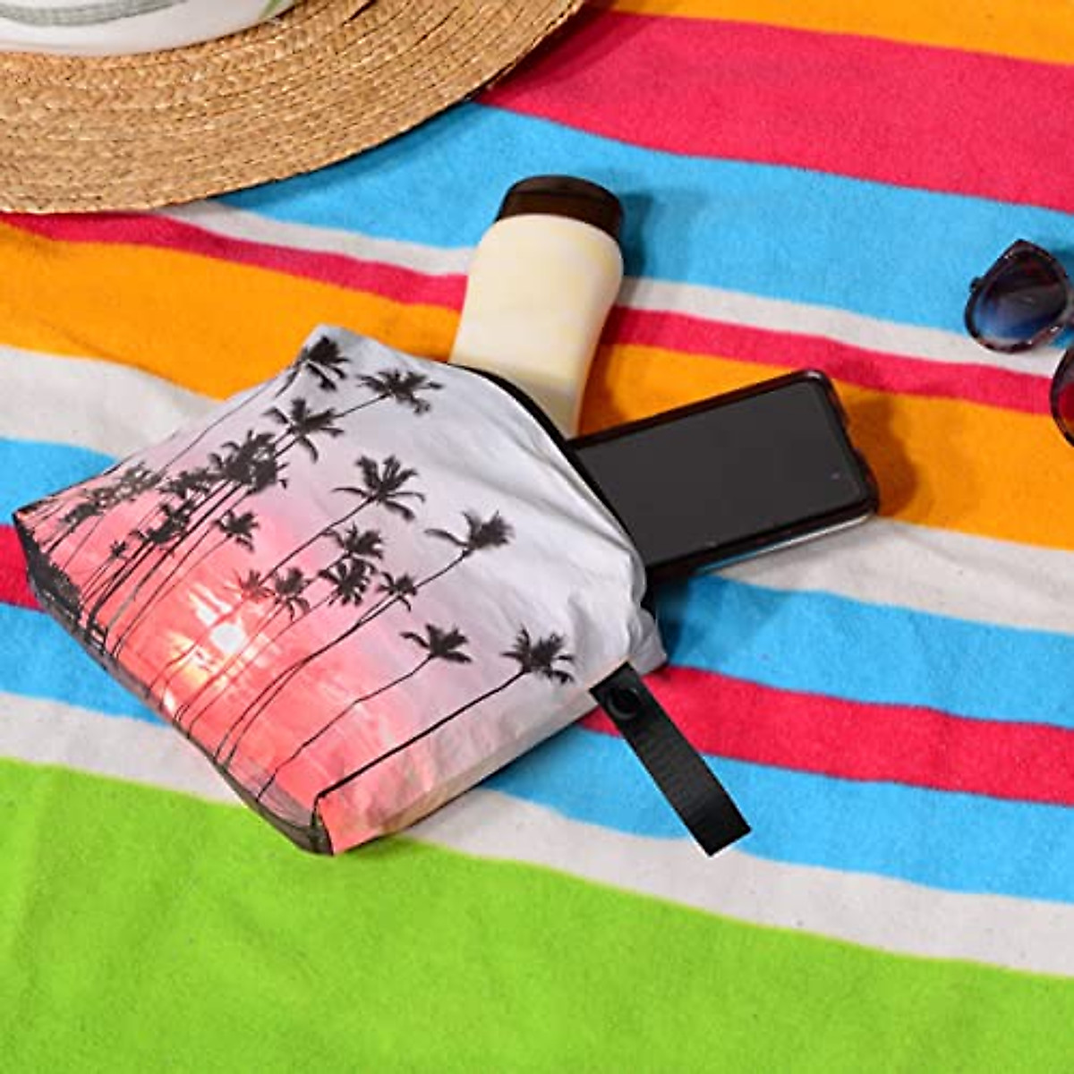 Rolling Nomad Tyvek Zippered Pouch, Wet Bikini Bag, Travel, Toiletry, Pool, Beach Essential, Waterproof, Summer Must Haves, 11.5x8.5x2 (Medium)