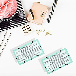 Microblading Aftercare Cards Green | 50 Pack | Disposable FAQ Microblade Printed Certified Recommended Care Instructions 3.5 x 2" inches Microblading Supplies Client Take Home