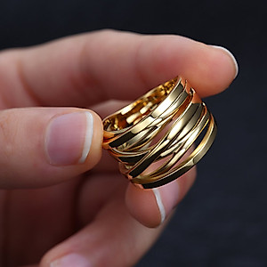 Jinbaoying Knot Cross Ring Enhancers for Women Statement Funky Trendy Love Fashion Engagement Ring Stainless Steel Silver Gold Rose Gold Plated Friendship Ring