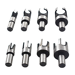 8Pcs Wood Plug Cutter Metric Carbon Steel Straight and Taper Claw Drill Bit Set Woodworking Hole Saw Cutting 6MM 10MM 13MM 16MM