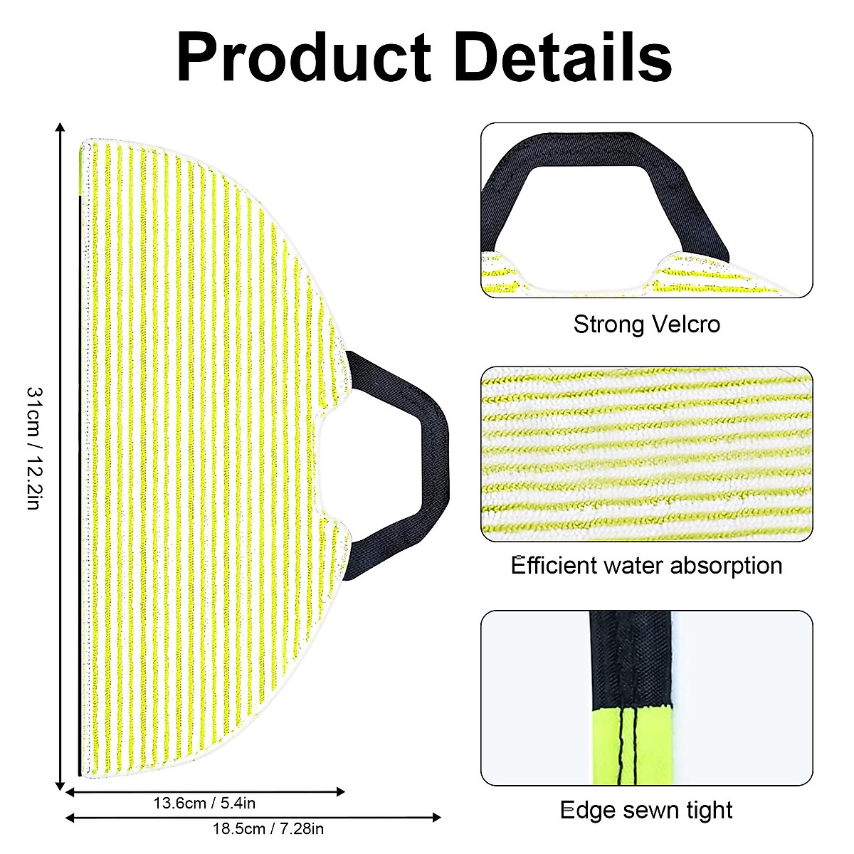 Fixbetter 6 Pcs Mop Pads for Shark RV2610WA AV2610WA RV2620WD RV2410WD AI Ultra 2- in-1 Robot Vacuum, Washable Reusable Mopping Pad Replacement Accessories