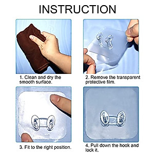 CHICIRIS Self Adhesive Hooks, 5pcs Waterproof Strong Viscosity Shower Holder for Phone for Kitchen for Towel for Plug for Bathroom