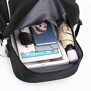 SPIRTUDE Anime backpack Nezuko Backpack Laptop Backpacks with USB Charging Port Travel Bag Daypack Cosplay Backpack (Pink)