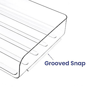 Tomorotec Desk Letter Tray Set, A4 Size Clear PET Stackable Document Organizer Office Desktop File Paper Holder Book Storage Rack Side Load Anti-Skid Stacking Support Convex Bottom (2X Landscape)