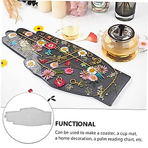 VILLCASE 1pc Pallet Mold Fruit Tray Jewelry Dish Tray Fruit Platter Serving Board Mold Coaster Molds for Resin Casting Table Mat Palmistry Palm Tray Mould Cup Mat Casting Mold Plate Cup