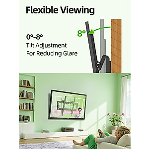 Tilting TV Wall Mount Low Profile for Most 26-55" Flat Screen LED, LCD, Curved TVs, Tilt TV Mount Bracket VESA 400x400mm- Holds Up to 99lbs, Easily Lock and Release to Mount on 12" or 16" Stud