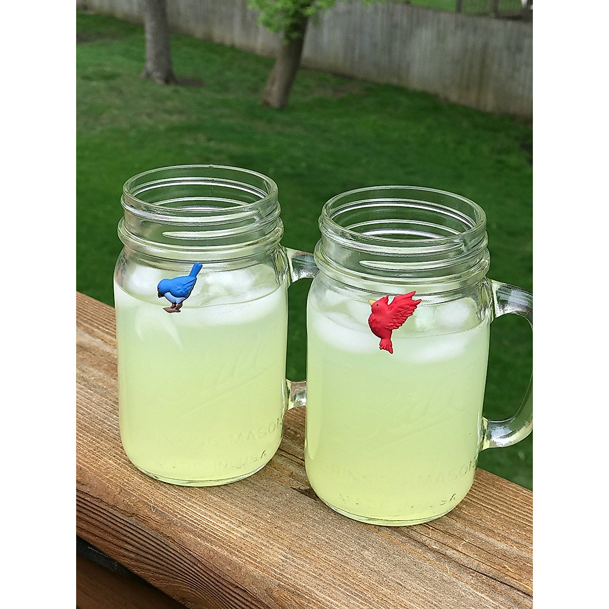 Simply Charmed Bird Wine Glass Charms - Magnetic Drink Markers to Identify All Your Glassware - Set of 6 Cocktail Charms
