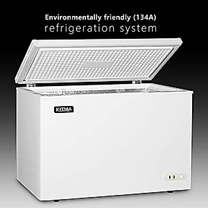 KITMA Chest Freezer - 15.9 Cu.Ft Reach-In Freezer Chest - Solid Door Deep Freezer with 2 Storage Baskets and Adjustable Thermostat, White