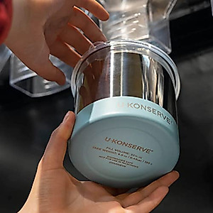 U Konserve Stainless Steel Bulk Food-Storage Canisters 32oz - Clear Silicone Lid - Airtight - Kitchen Containers - Dishwasher Safe - Plastic Free