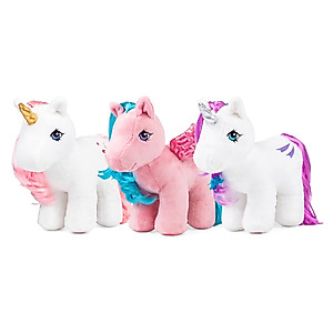 My Little Pony Unicorn and Pegasus Plush - Glory - Collector Plushie, Retro Stuffed Toy Animal, Kid, Toddler, Girl, boy, Mom, Birthday, Ages 3+