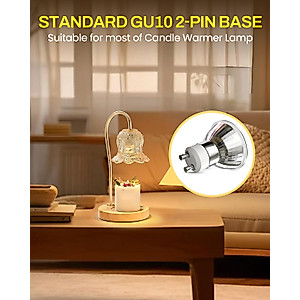 TobeBright 4 Pack GU10 Candle Warmer Lamp Bulb 25W, 120V Wax Warmer Light Bulb MR16 GU10 Scentsy Light Bulbs Dimmable NP5 Replacement Bulb for Candle Warmer Wax Melt Warmer Warm White 2800K