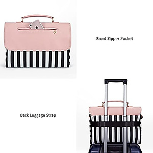 ECOSUSI Laptop Bag for 13-15 inch Notebook Compatible with MacBook Air/Pro M1 M2, Leather Slim Laptop Case Briefcase Computer Protective Sleeve