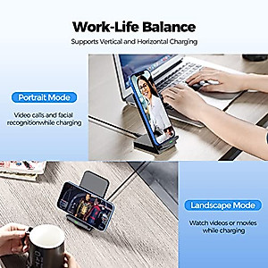 Wireless Charger [2 Pack], 15W Fast Wireless Charging Stand,Qi Wireless Charger Compatible with iPhone 13/12 /11Pro Max/XR/XS/X/8 Plus,Galaxy S21/S20/S10/S9/S8/Note 20/10,Google,LG,etc