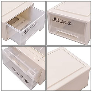 Doryh 6 Quart Plastic Stacking Storage Drawer Chest, 3-Packs