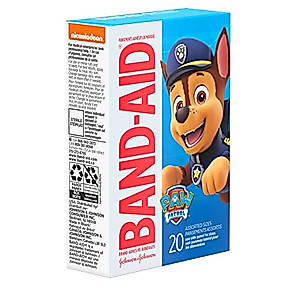 Band-Aid Brand Adhesive Bandages for First Aid, Nickelodeon PAW Patrol, Assorted, 20 ct