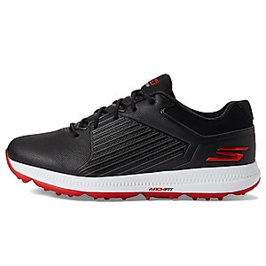 Skechers Men's Elite 5 Arch Fit Waterproof Golf Shoe Sneaker, Black/Red, 10.5 Wide