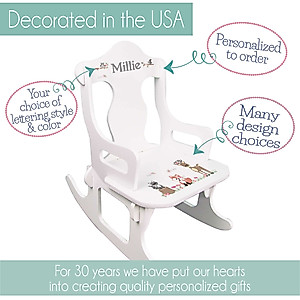 My Bambino Personalized Puzzle Rocking Chair Toddler Girls Rocker Boho Child's Tribal Arrows