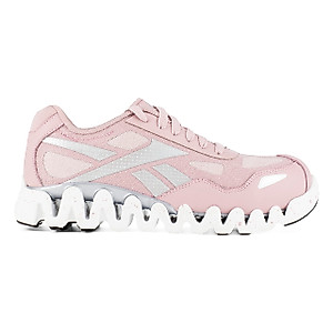 Reebok Work Women's RB151 Zig Pulse Work Construction Shoe Pink Safety, 8