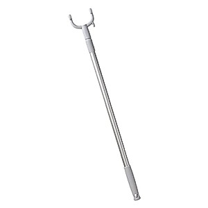 Homoyoyo Clothesline Outdoor Closet Hook Pole, Retractable 40 Adjustable Closet Pole Hook Telescopic Clothes Hook for Wardrobe, Clothesline, Hanger, Hanger Rod Metal Hangers
