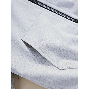 dPois Boy's Tracksuit 2 Pieces Sport Outfit Hoodie Sweatshirt and Sweatpants Jogging Pants Set Activewear Gray 7-8 Years